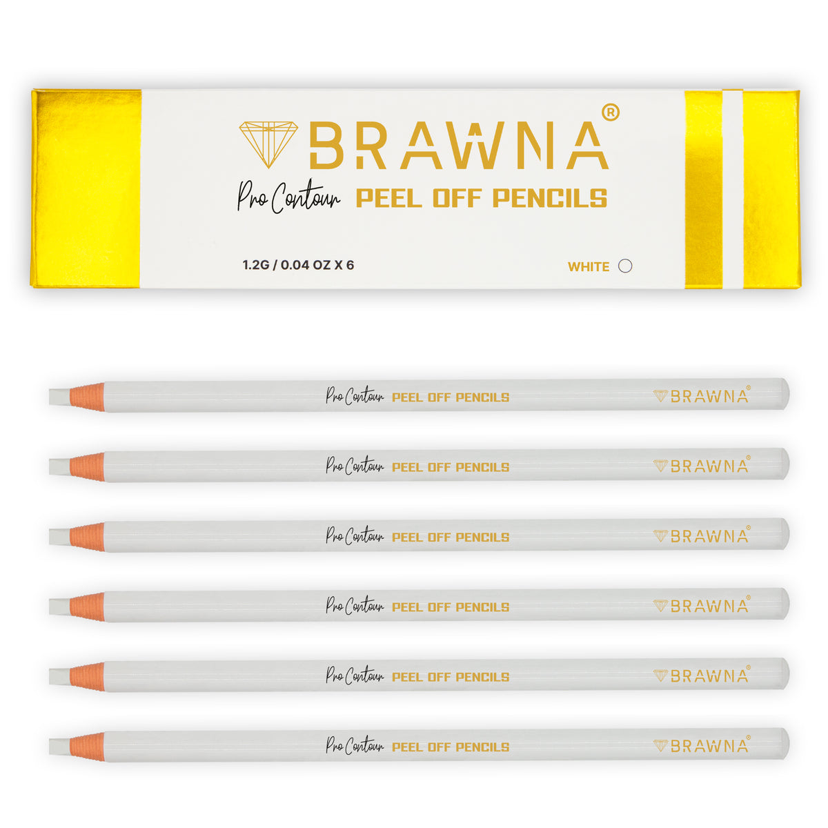 Brow Pro Peel Off Pencils - White | BrawnaBeauty – Brawna Beauty