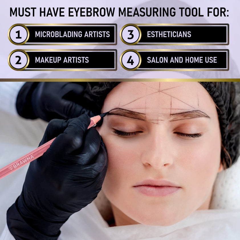 Pro Inked Mapping String For Eyebrow And Lip Measuring White Pink